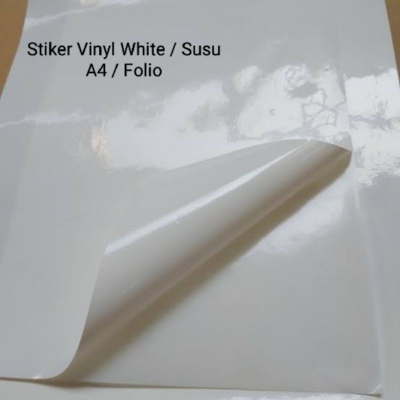 Jual ( Vinyl White ) Stiker Vinyl White A4 Folio A3 A3+/ Putih Susu ...