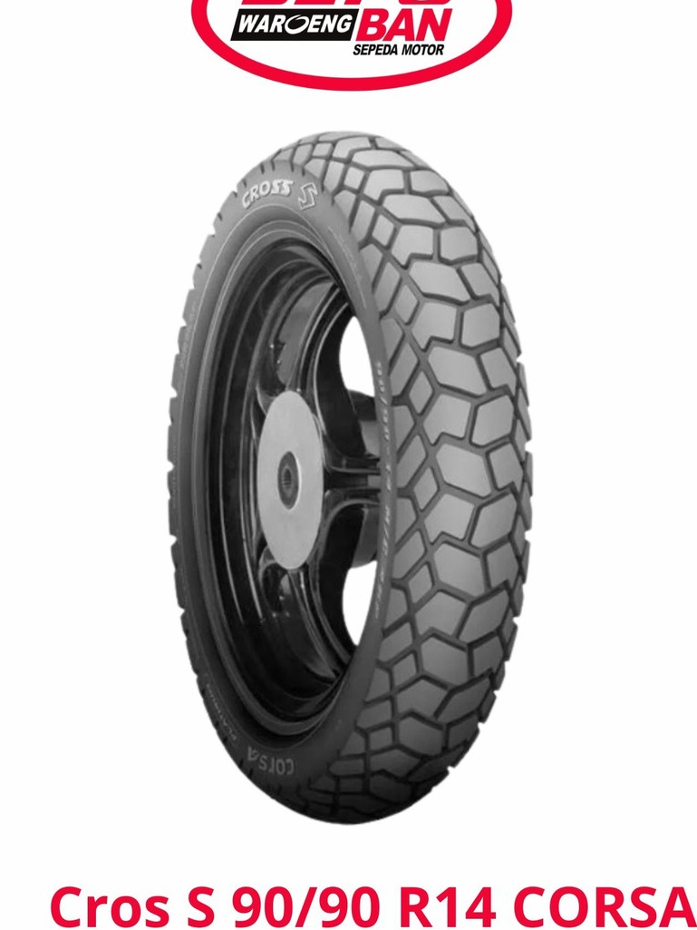 Jual BAN MATIC TUBLESS MERK CORSA TYPE CROSS S UKURAN 90/90-14 ORIGINAL ...