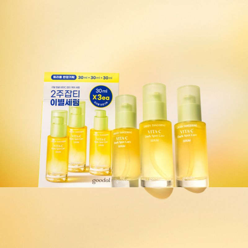 Jual goodal Green Tangerine Vita-C Dark Spot Care Serum 30mL Triple Set ...