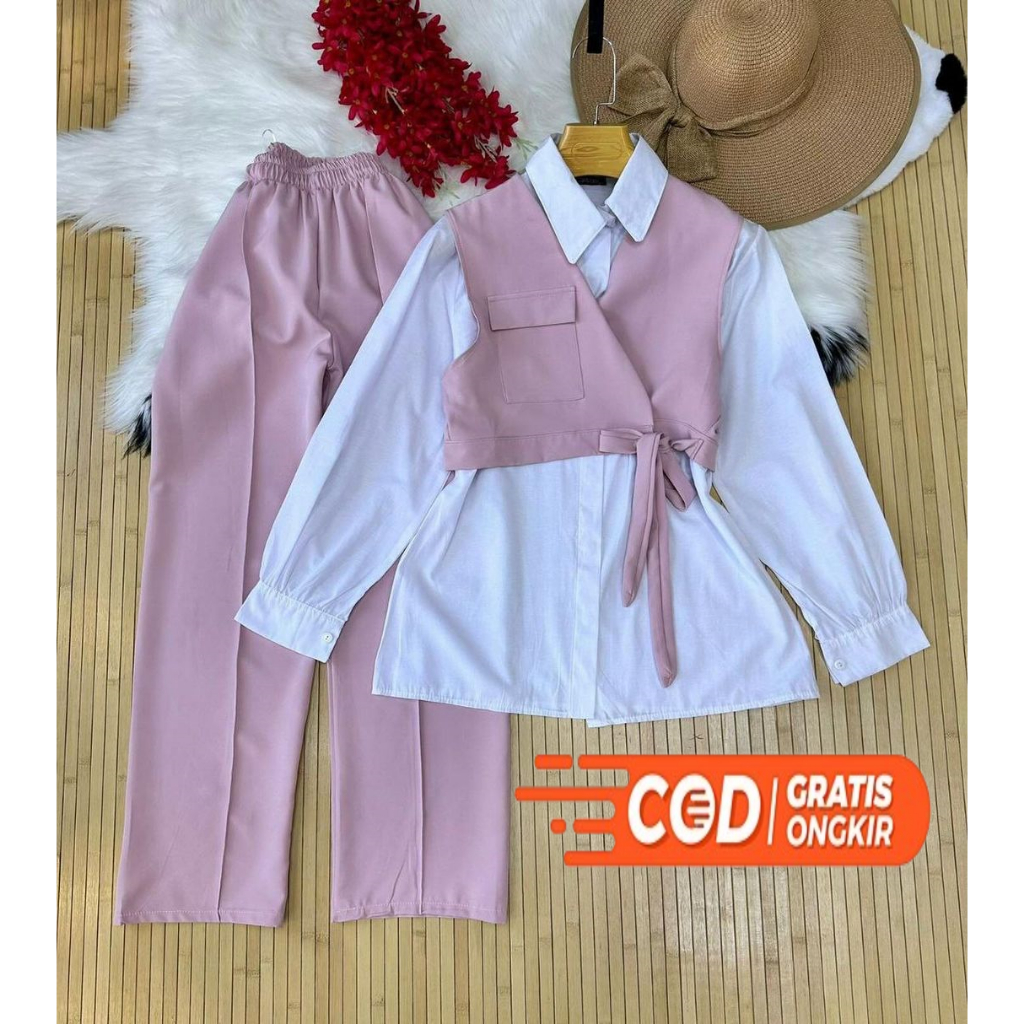 Jual MRA- Baju stelan Rompi Anak Perempuan Usia 8-12 Tahun Bahan ...