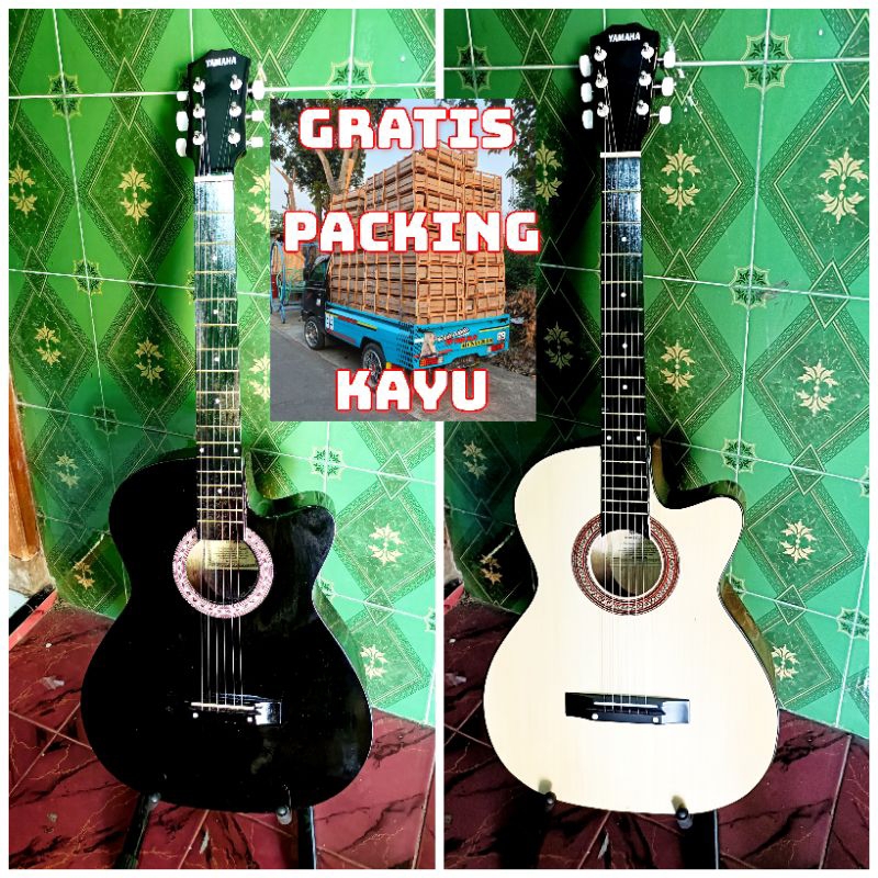 Jual Gitar akustik Yamaha Gratis Packing Kayu Murah | Shopee Indonesia