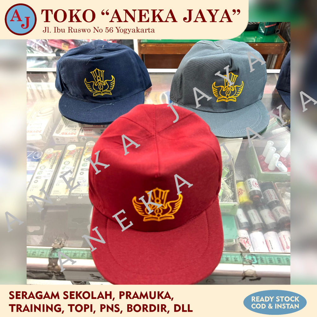 Jual Topi Sekolah SD SMP SMA SMK Sablon Putra Putri | Shopee Indonesia