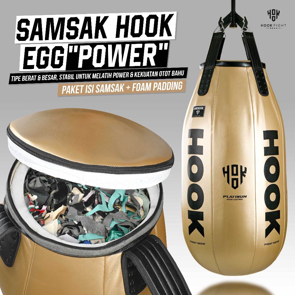 Jual Samsak Isi + Foam Padding Hook Egg Power Samsak Tinju Heavy Bag ...
