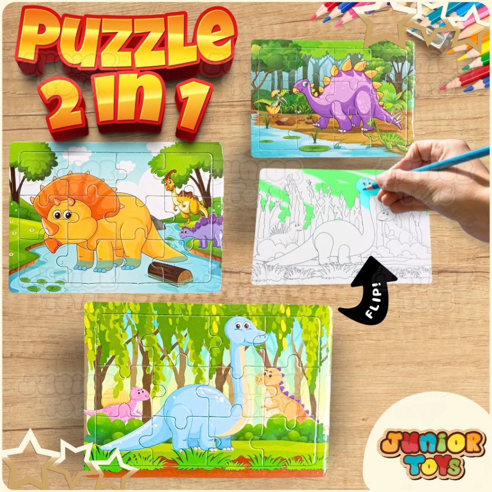 Jual Nyaman Mainan Puzzle Anak Mini 2in1 Permainan Edukasi Gambar ...