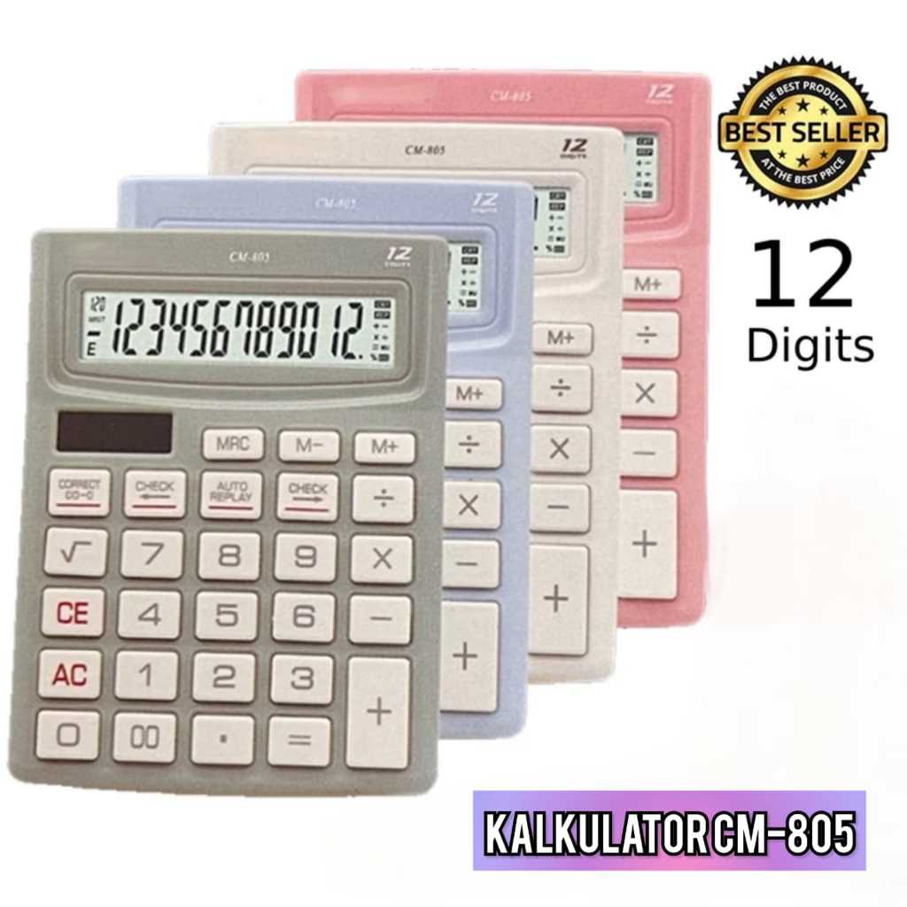 Jual Kalculator CM-805 ATK-01/Calkulator warna 12 digit Untuk sekolah ...