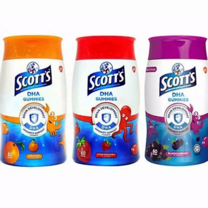Jual Gummies Scott's DHA Multivitamin Gummies Orange Strawberry ...