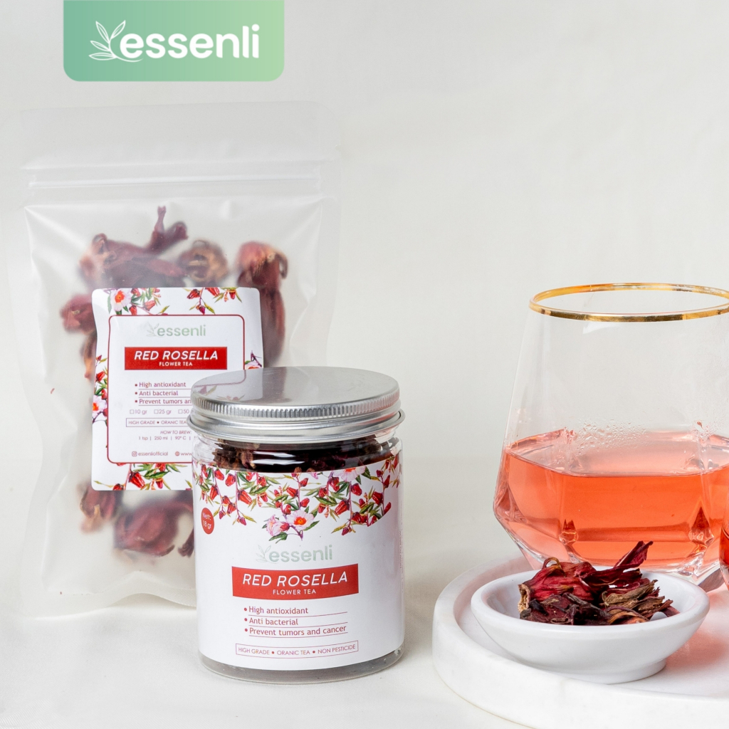 Jual ESSENLI Red Rosella Flower Tea | Shopee Indonesia