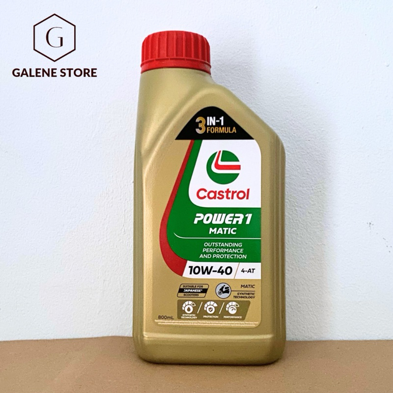 Jual CASTROL POWER 1 MATIC 10W40 4AT 800ML OLI MOTOR MATIC | Shopee ...