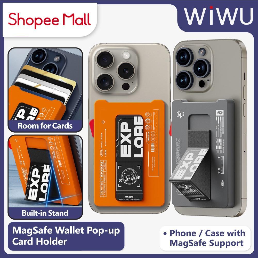 Jual MagSafe Wallet WiWU Mag Wallet Pop-up Card Holder with Stand ...