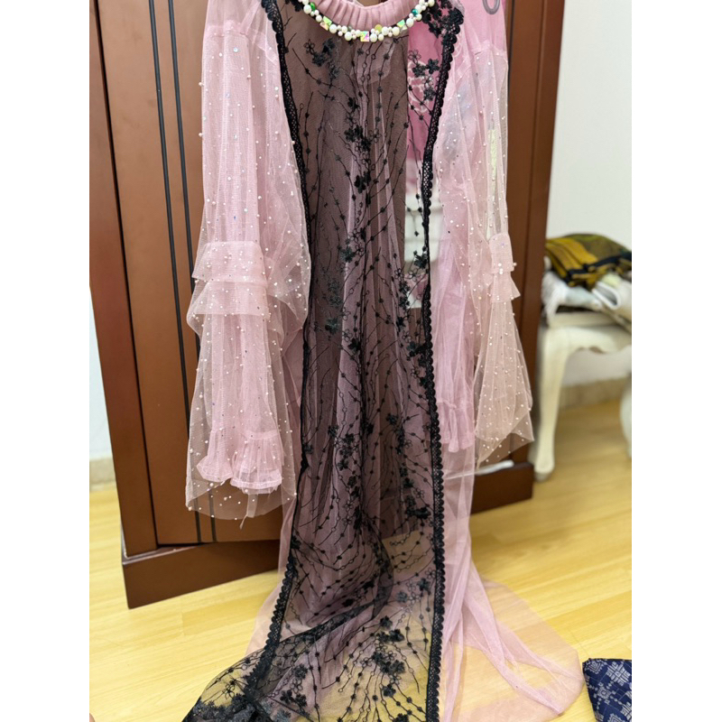 Jual Sani Signature Black Pink outer dress CANTIK | Shopee Indonesia