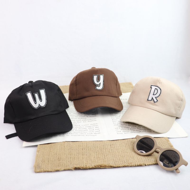 Jual Topi Baseball Inisial Patch Bordil LB57/ Topi anak /Baseball Huruf ...
