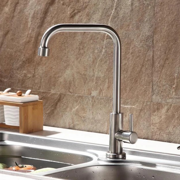 Jual Kran Leher Angsa Bulat Siku L / Kran Cuci Piring Model Tanam Meja ...