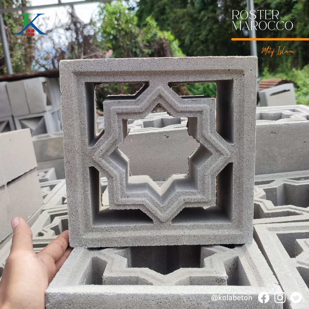 Jual Roster Beton Motif Islami Mahadewa Marocco Bintang | Shopee Indonesia