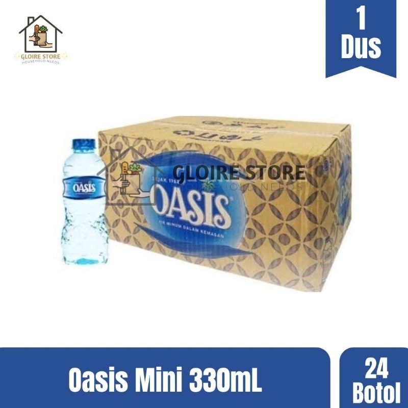 Jual Air Minum OASIS BOTOL MINI 330mL (SN) 1DUS isi 24 | Shopee Indonesia