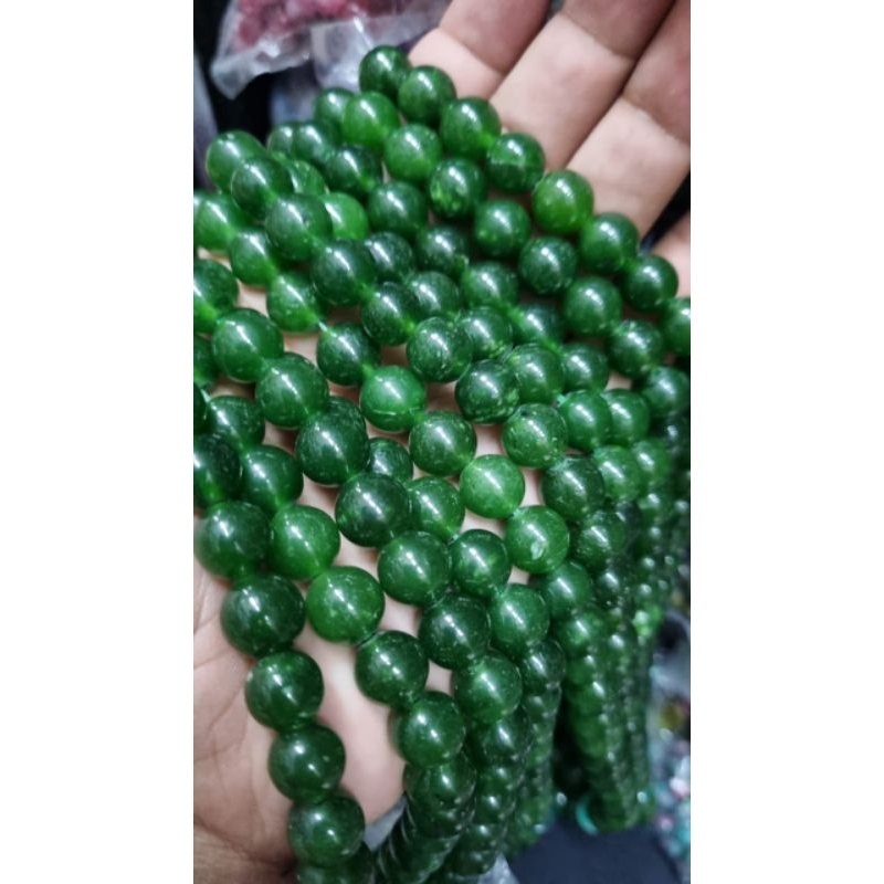 Jual Manik Batu Alam Hijau Jade Depp | Shopee Indonesia