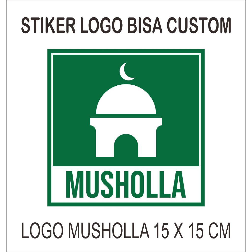 Jual Stiker Simbol Tanda Masjid atau Musholla Bisa Custom Bahan Vinyl ...