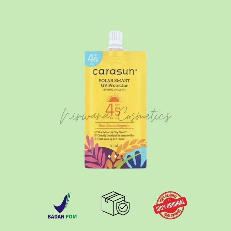 Jual CARASUN SOLAR SMART UV PROTECTOR SPF 45 PA++++ 8 ml | Shopee Indonesia