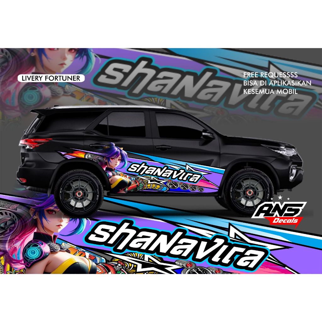 Jual STIKER LIVERY MOBIL FOURTUNER STIKER MOBIL PAJERO SPORT STIKER ...
