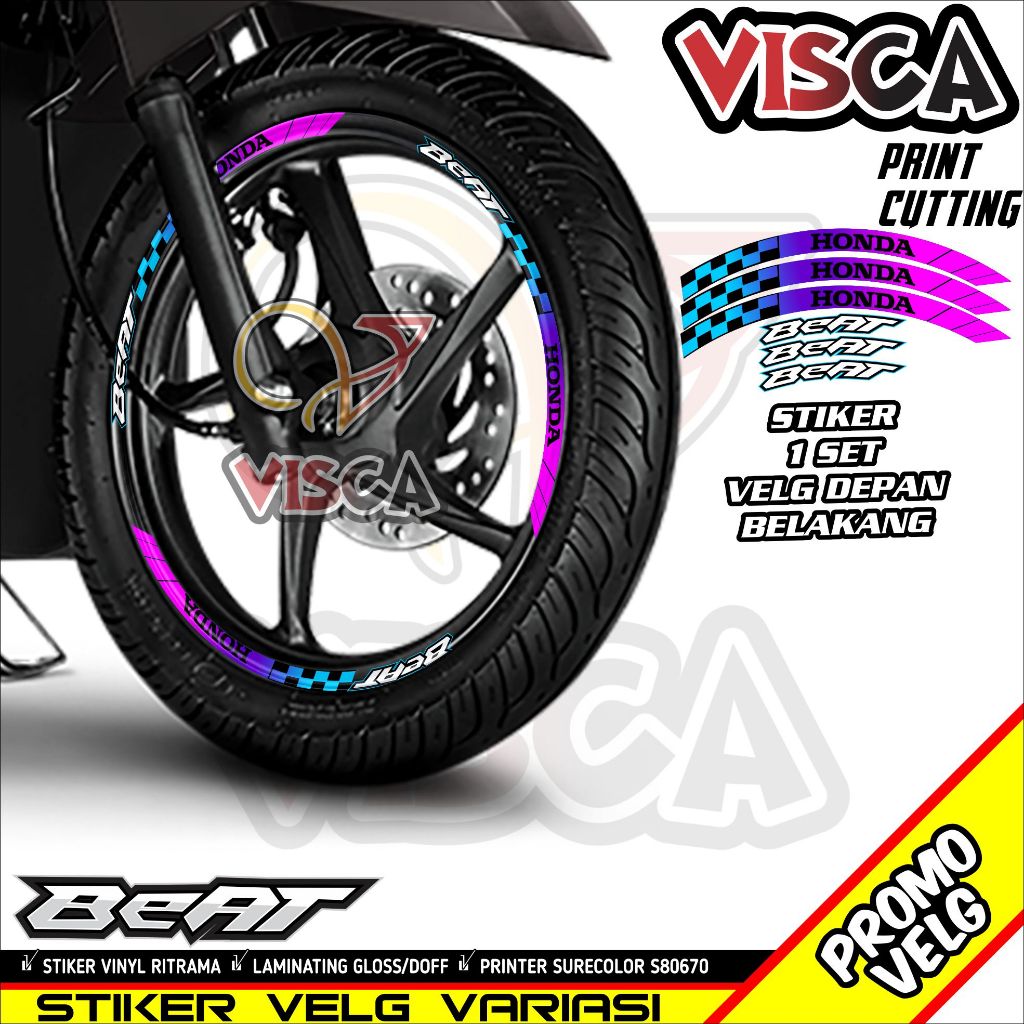 Jual Stiker Velg List Velg Motor Stiker Velg Beat Motif Flag Bunglon ...