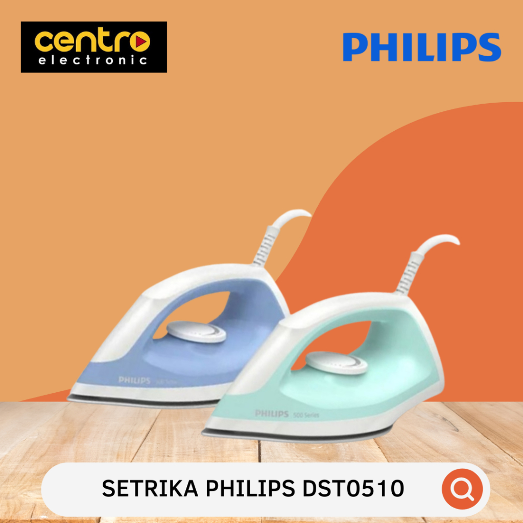 Jual PHILIPS SETRIKA LISTRIK 500 SERIES DST0510 / 20 / 70 GREEN BLUE ...