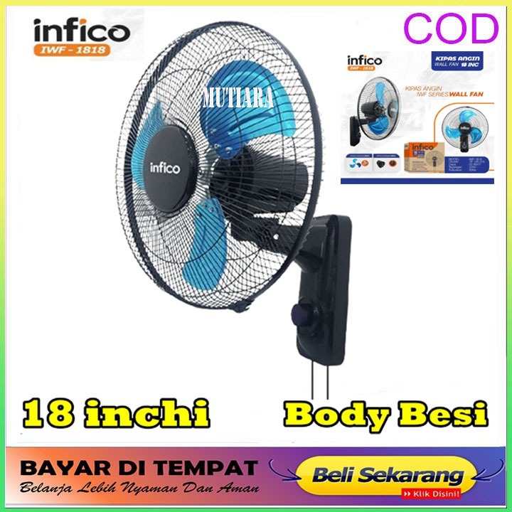 Jual Kipas AnDinding Murah Bahan Besi INFICO IWF Wall Fan 18 inch ...