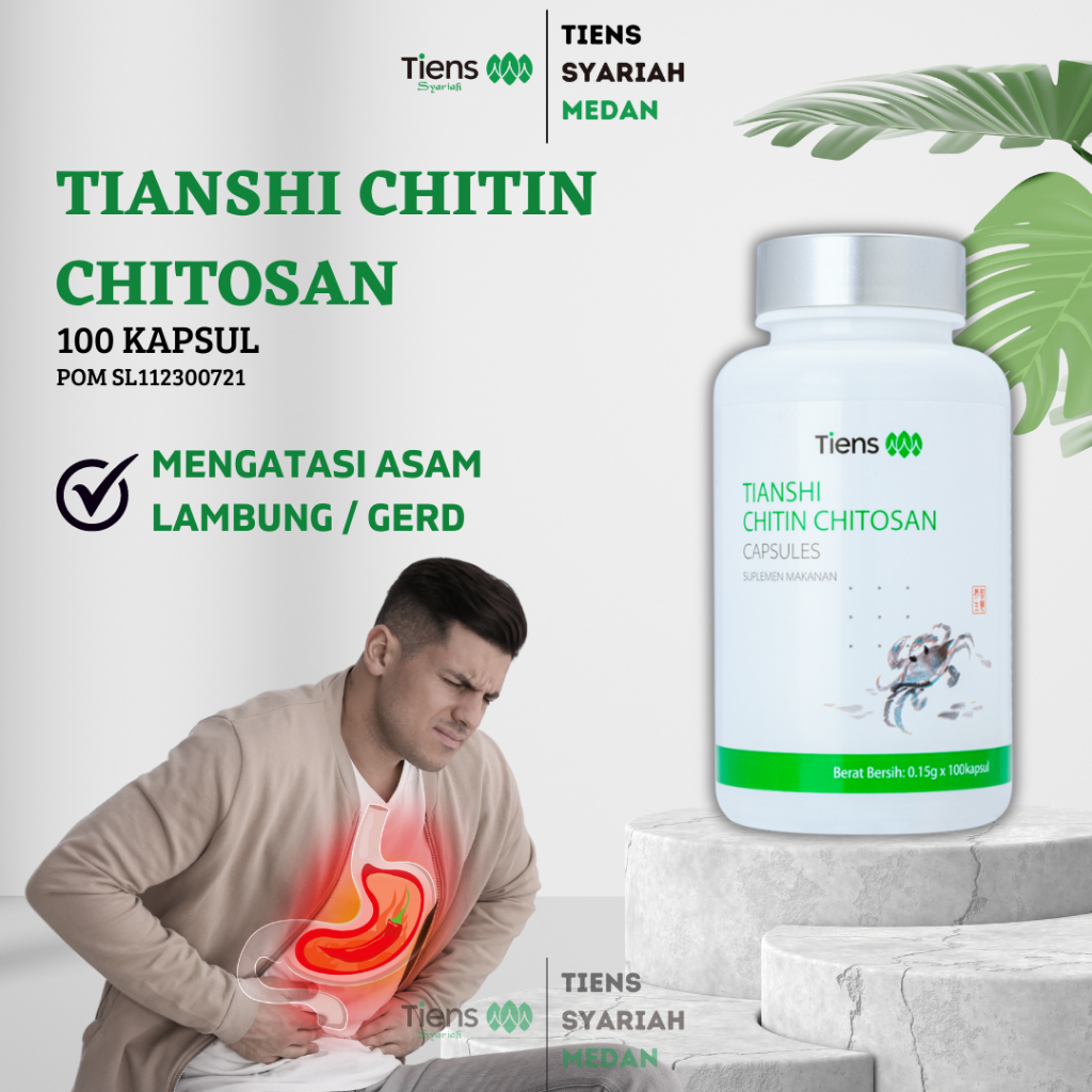 Jual Tianshi Chitin Chitosan 100 Kapsul Untuk Asam Lambung/Gerd Anxiety ...