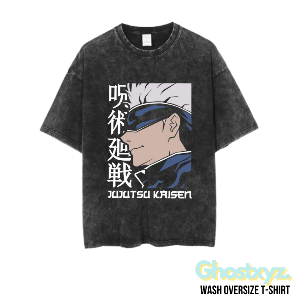 Jual Ghostxyz T-Shirt Gojo Satoru Jujutsu Kaisen Wash Oversize Vintage ...