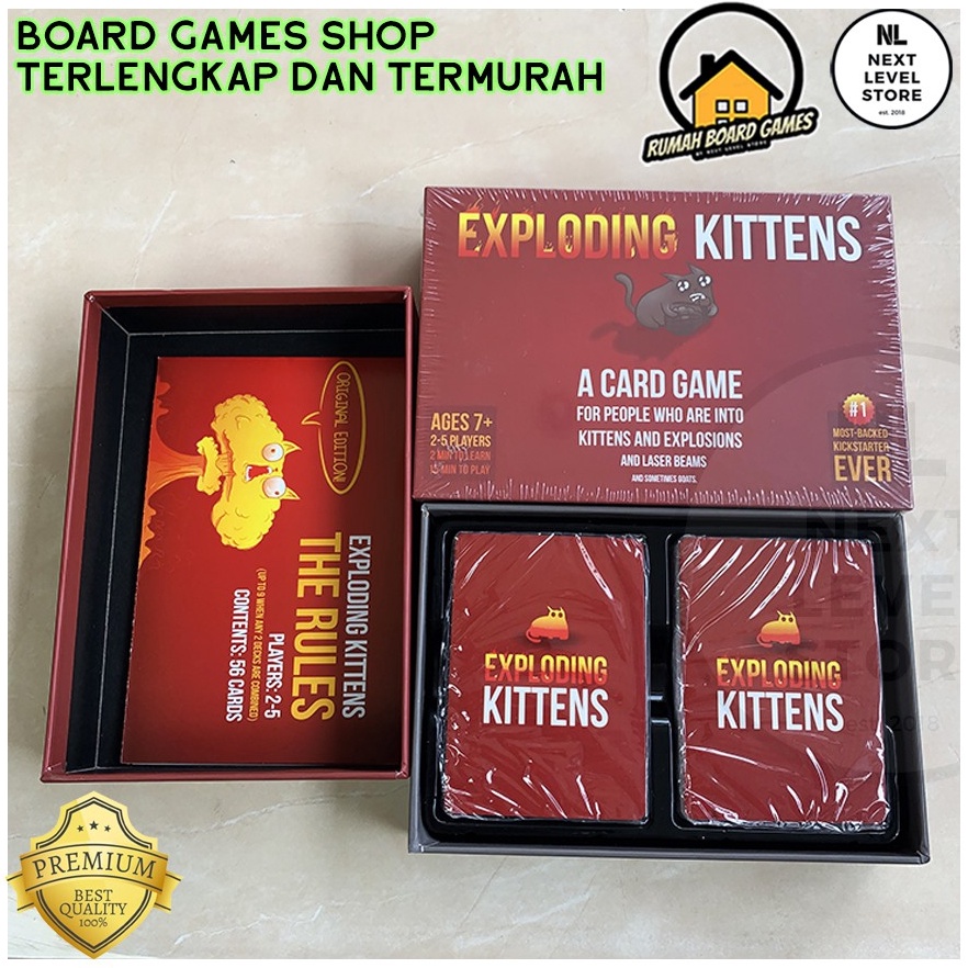 Jual KODE T56T Exploding Kittens Board Games ORI NSFW PARTY PACK BARKING KITTENS STREAKING ...