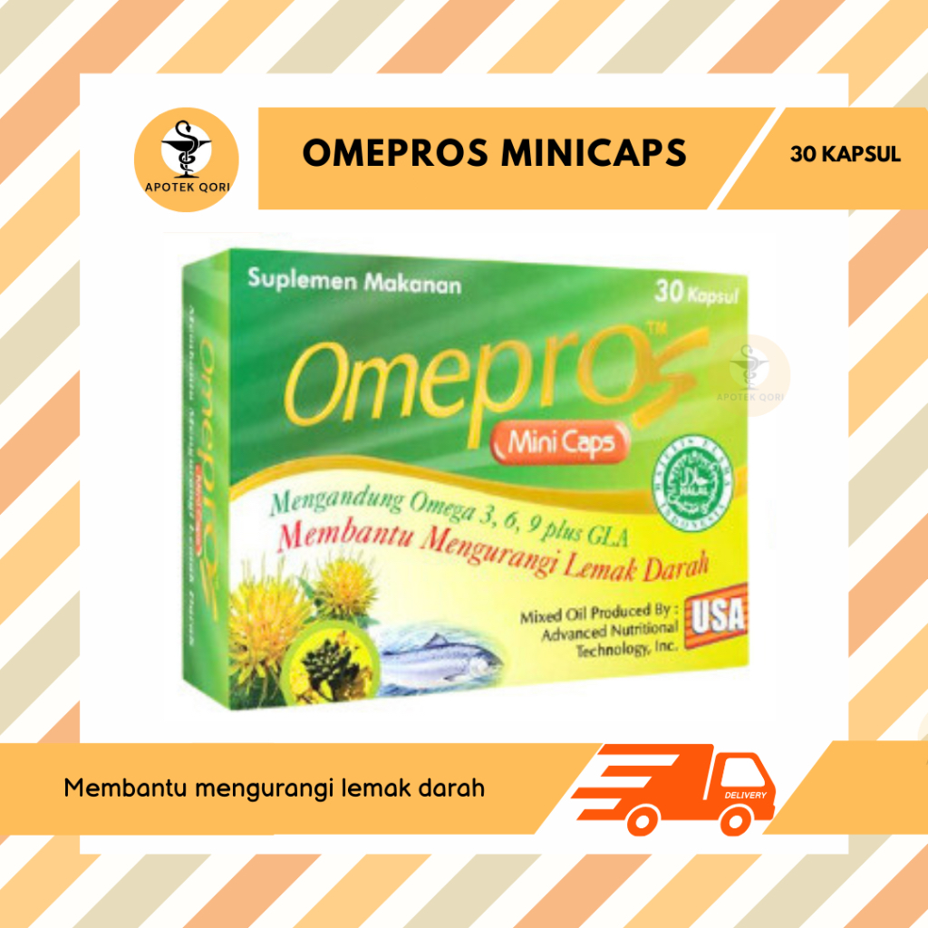 Jual OMEPROS MINI CAPS BOX 30 KAPSUL/OMEGA 3/MENGURANGI LEMAK DARAH ...