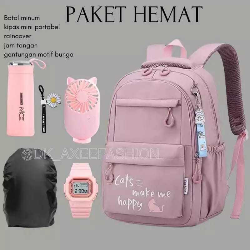 Jual Tas Ransel sekolah anak perempuan sd smp polos | Shopee Indonesia