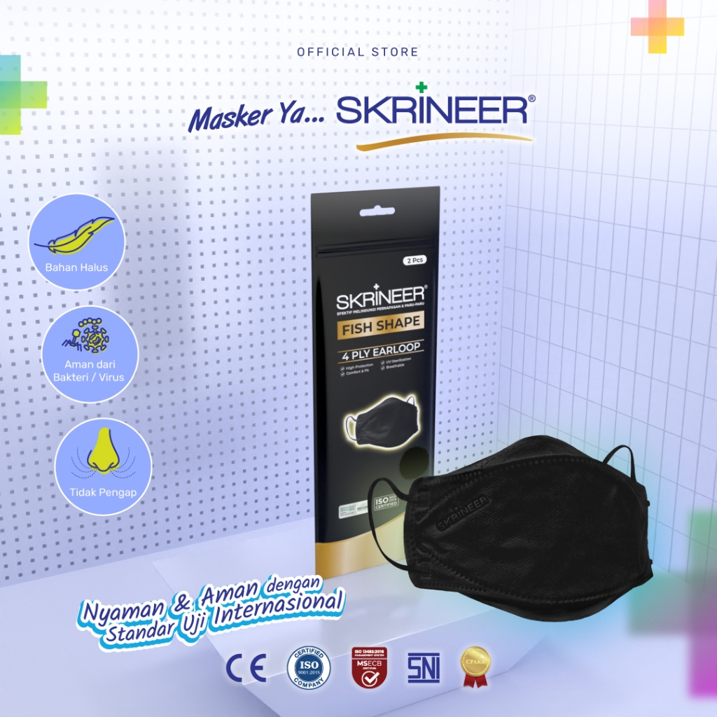 Jual SKRINEER FISH SHAPE BLACK 2'S | Shopee Indonesia