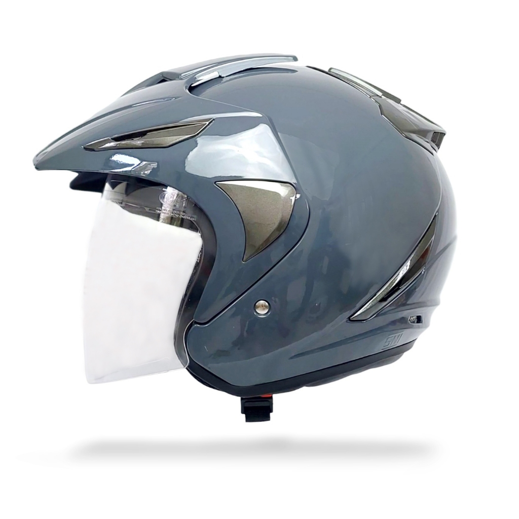 Jual HELM PREMIUM HALF FACE REPLICA INK T1 SINGLE VISOR / HELM PREMIUM ...
