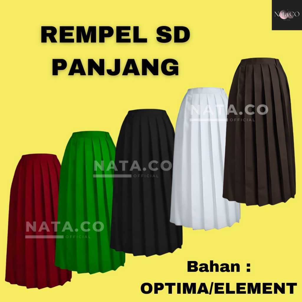Jual Seragam sd mi rok panjang sd merah,coklat,putih,hitam,hijau seragm ...