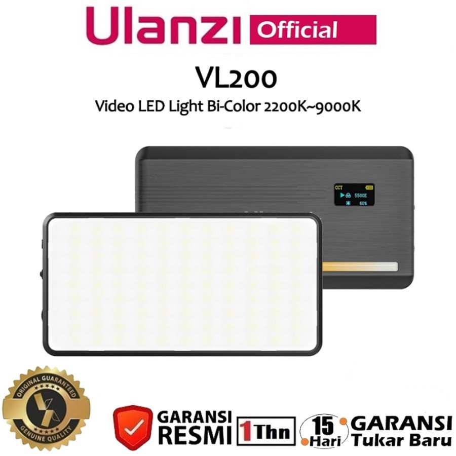 Jual Ulanzi VL200 VL-200 LED Video Light Bi-Color 2200-9000K | Shopee Indonesia