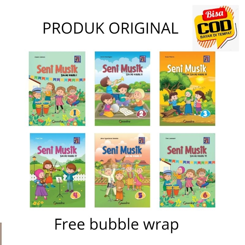 Jual Seni musik kelas 1.2.3.4.5 dan 6 SD penerbit Quadra kurikulum merdeka | Shopee Indonesia