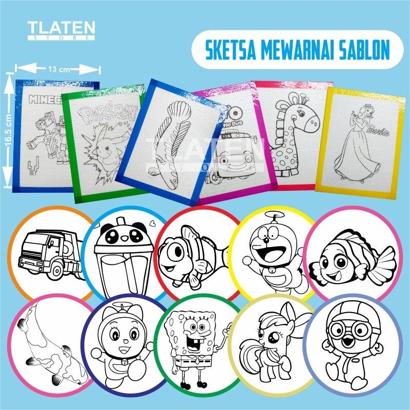Jual SKETSA MEWARNAI 13cm x 16.5cm | Shopee Indonesia