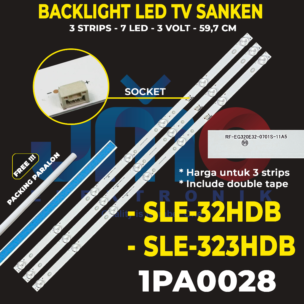Jual BACKLIGHT TV LED SANKEN 32 INC SLE-32HDB SLE-323HDB SLE323HDB ...