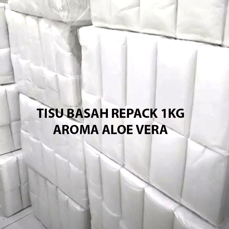 Jual GROSIR Tissue Basah Repack Wangi Aloe Vera READY 1000gr / 1kg ...