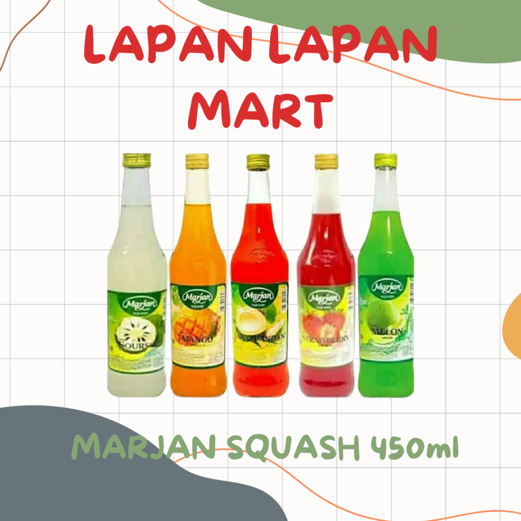 Jual Marjan Squash 450ml (WAJIB TAMBAH BUBBLE WRAP) | Shopee Indonesia