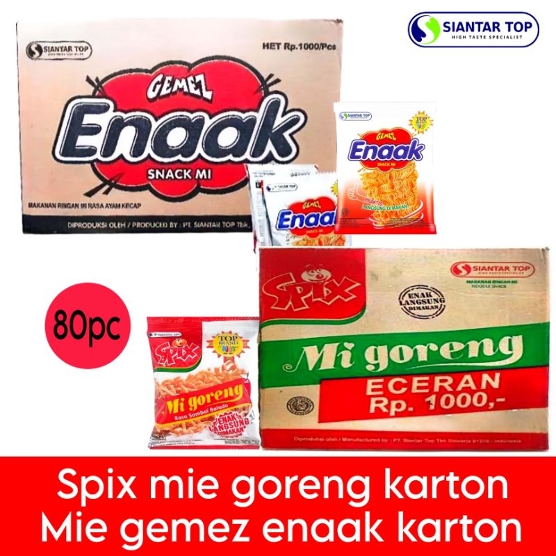 Jual STT Mie Gemez Enaak spix mie goreng Karton isi 80pc | Shopee Indonesia