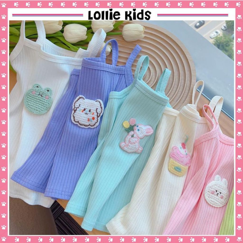 Jual TANK TOP ANAK LUCU COORFULL HIASAN BROIDERY MURAH ADEM | Shopee ...