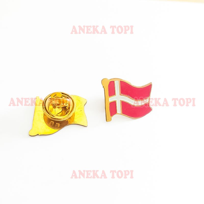 Jual Flag Pin Denmark Pin Bendera Negara Denmark Pin Flag Denmark ...