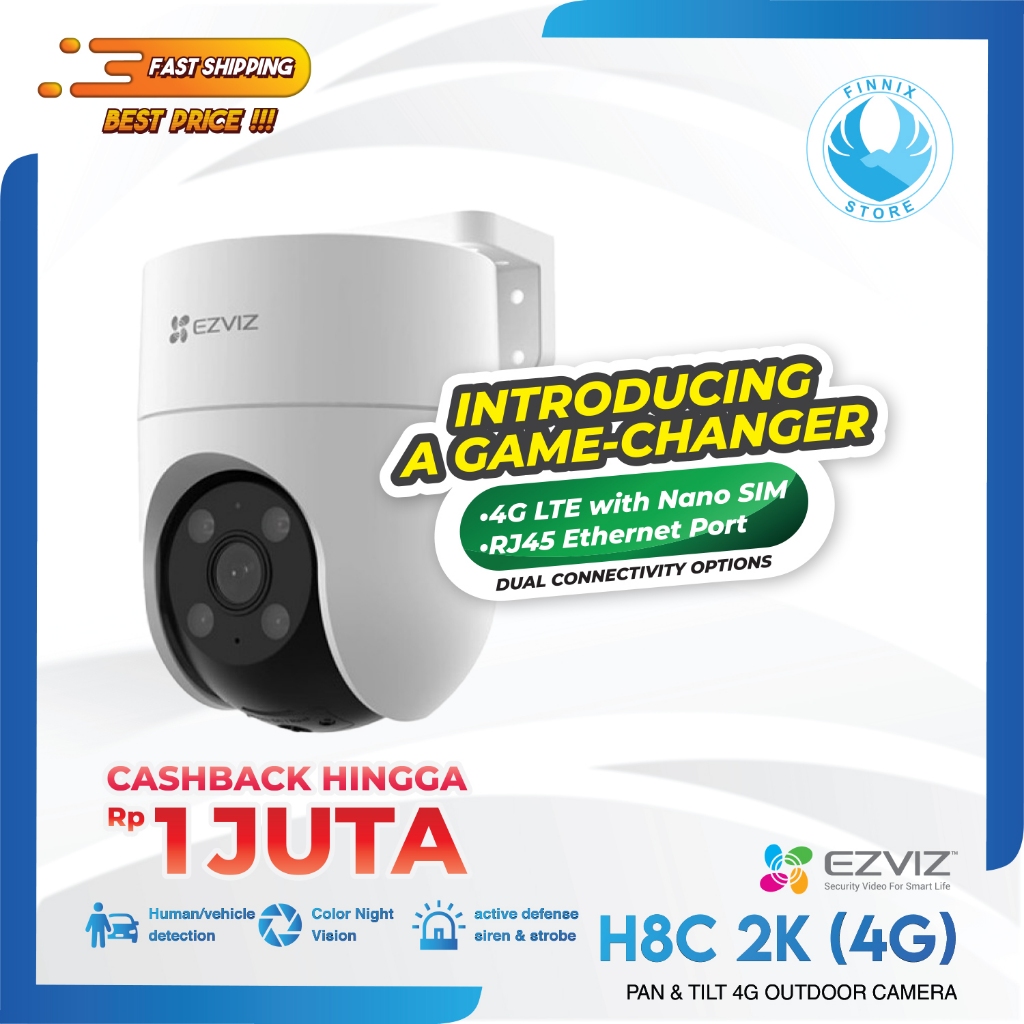 Jual EZVIZ H8C 4G 2K 3MP Smart Home Pan & Tilt Wifi IP Camera CCTV ...