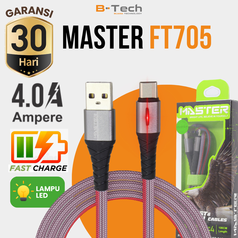 Jual Kabel Data LED Fast Charging 4A Type C PD Micro USB iOS Lightning ...