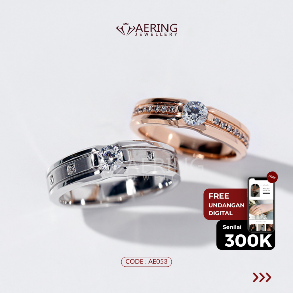Jual Cincin Kawin Silver Couple Nikah Perak Palladium Platinum Emas Tunangan Lamaran Pasangan ...