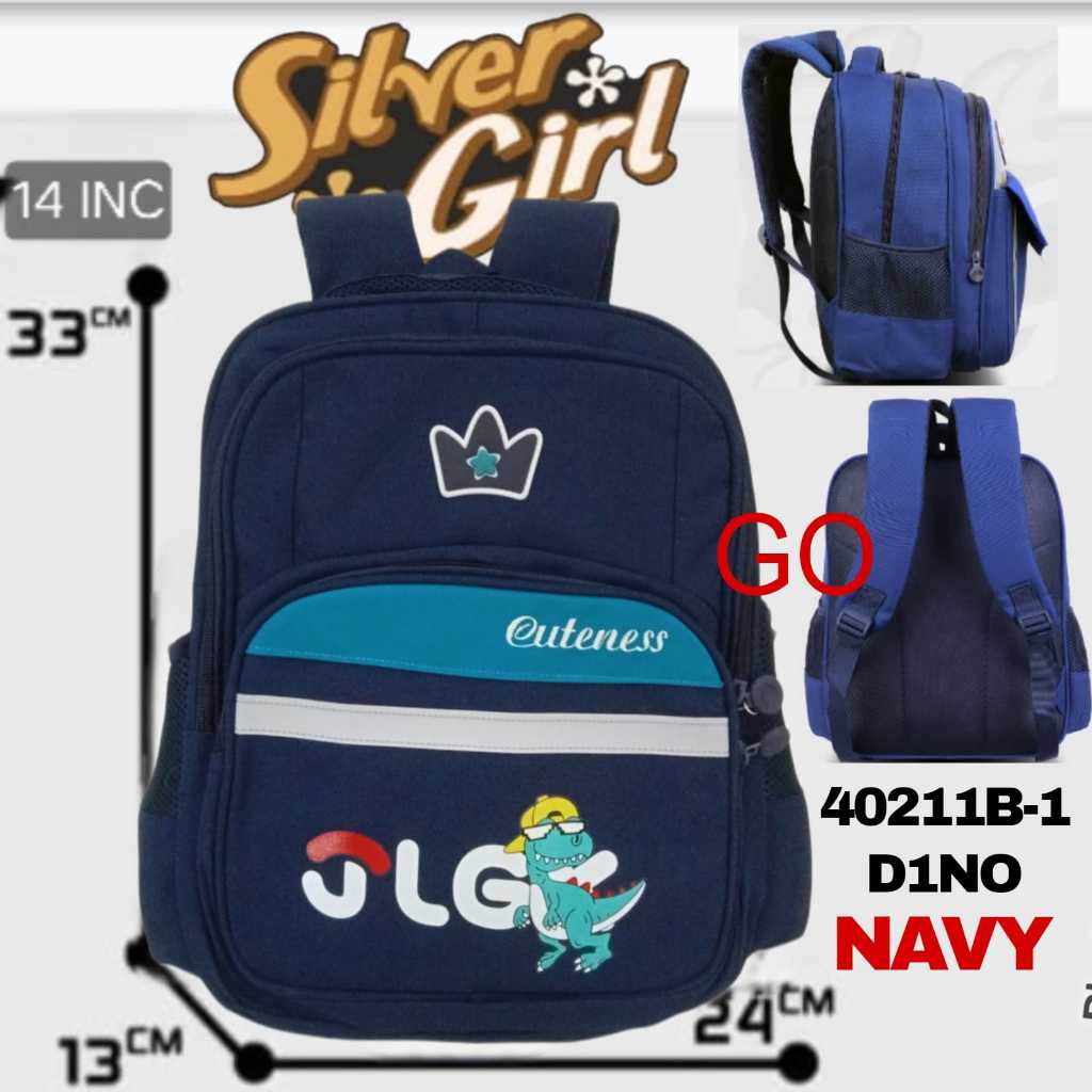 Jual Gof Tas Alto Silver Girl Tas Ransel Sekolah Anak TK PAUD Laki Pria ...