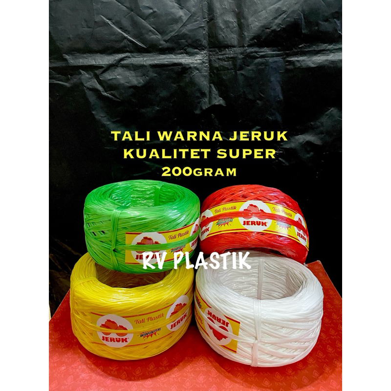 Jual Tali plastik Warna/TALI PLASTIK KUAT/TALI PLASTIK cap JERUK/ TALI ...