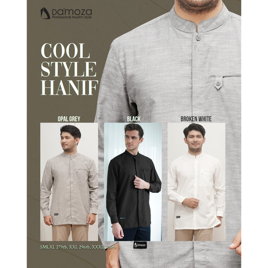 Jual DAMOZA KOKO HANIF SERIES/KOKO POLOS/KEMEJA KOKO/KOKO MUTIF/KOKO ...