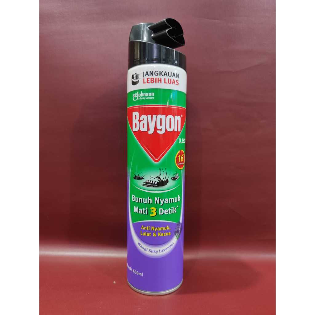 Jual Baygon Aerosol Silky Lavender 400ML | Shopee Indonesia