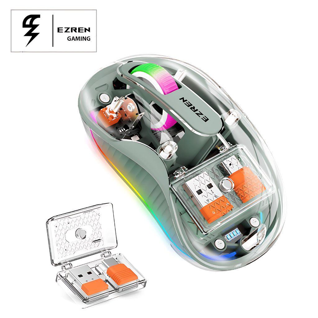 Jual Ezren M333 Wireless Bluetooth Tri-Mode Mouse Type-C Rechargeable ...